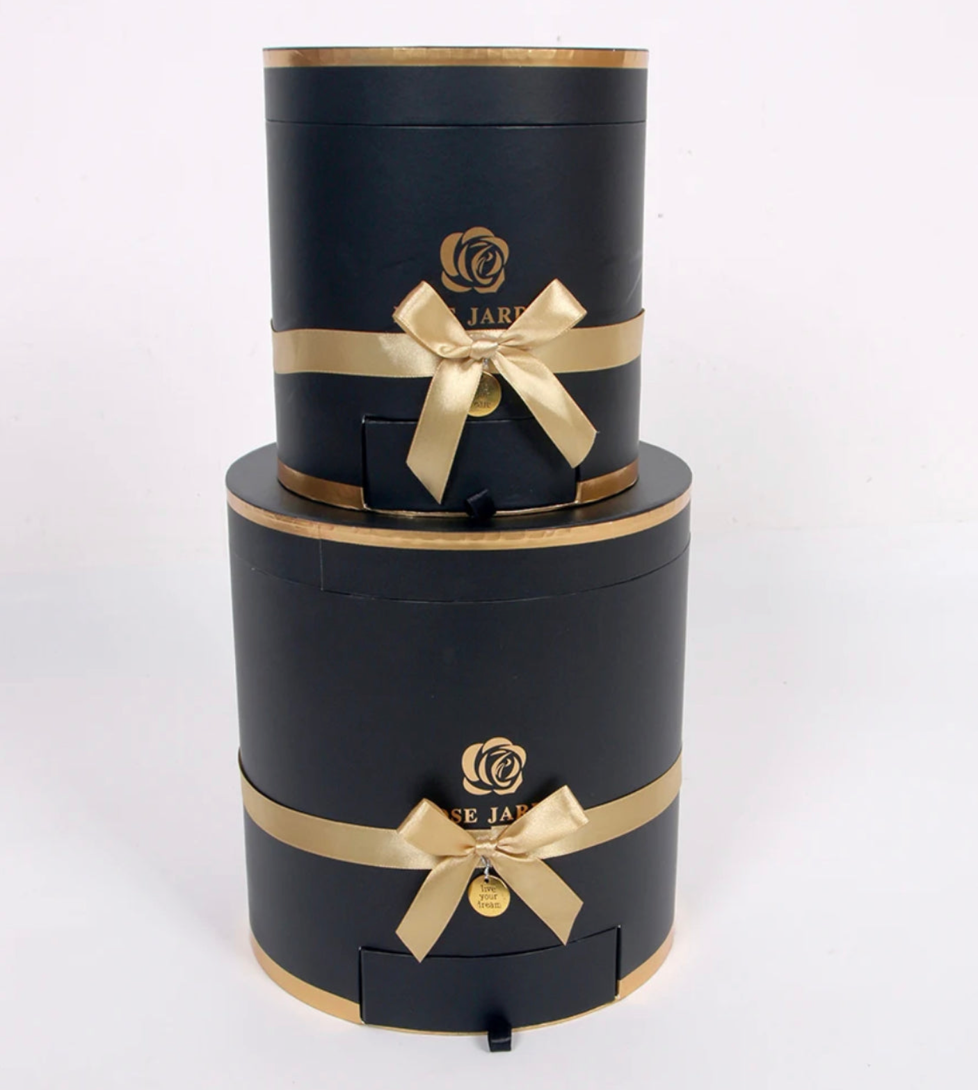 Round 2 Pcs Set Drawer Box - Black – Forever Florist Supplies